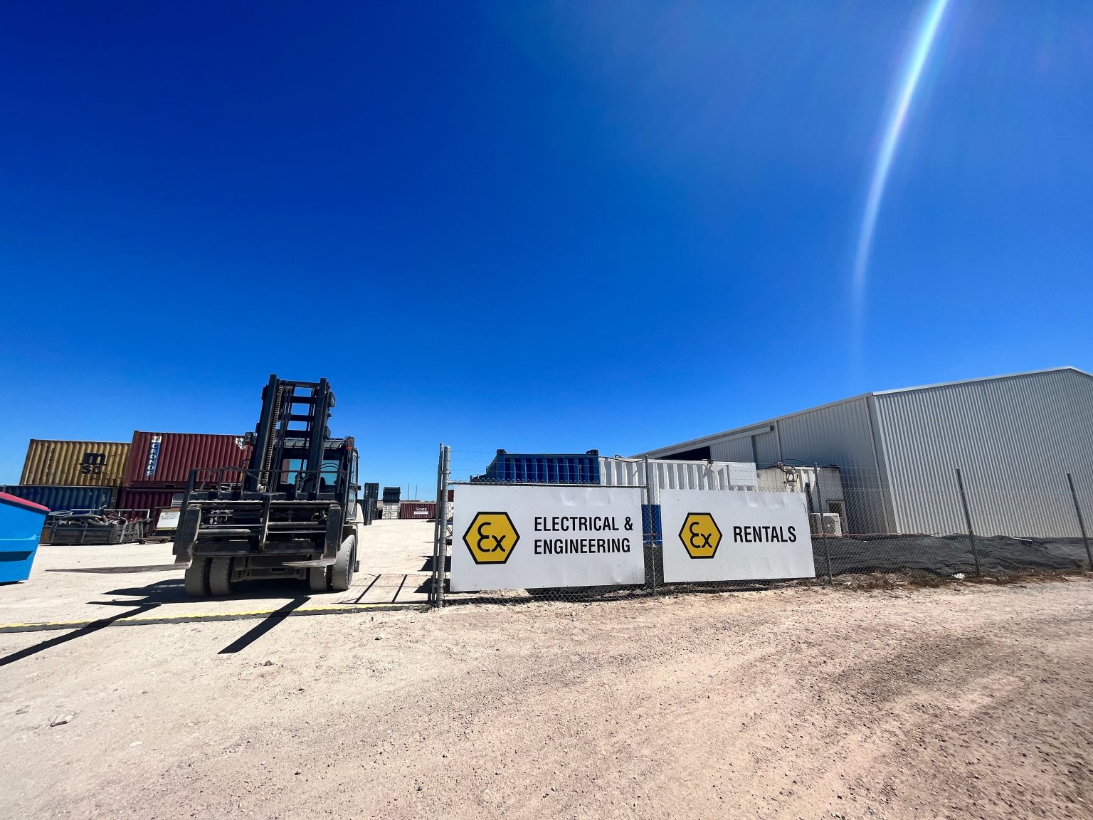 Hardstand & Storage Space | EX Electrical & Rentals